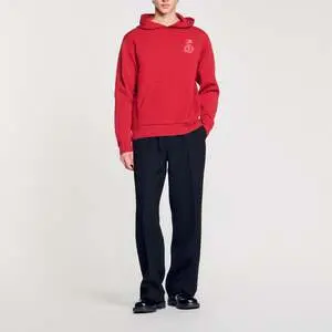 Sandro Knit Sweatshirt With Snake Detail - Red