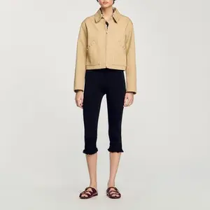 Sandro Short Jacket With Rhinestone Details
