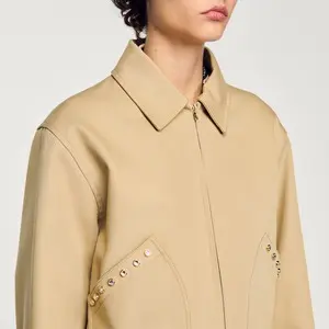 Sandro Short Jacket With Rhinestone Details
