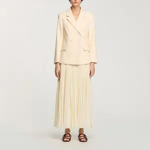 Sandro Double-breasted Suit Jacket - Ecru