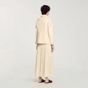 Sandro Double-breasted Suit Jacket - Ecru