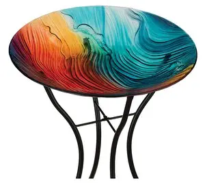 REGAL ART & GIFT 18' Birdbath Swirl Multi - One-color
