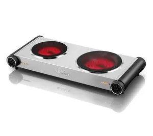 CUSIMAX Ceramic Infrared Double Hot Plate Cookt Op - One-color