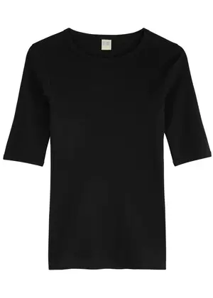FLORE FLORE FLORE FLORE Anna Cotton T-Shirt Black