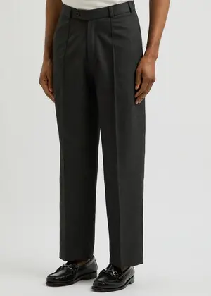 ABOUT:BLANK Straight-leg Woven Trousers - Charcoal
