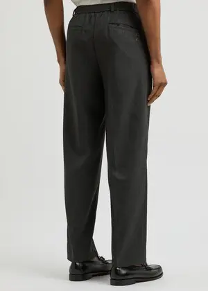 ABOUT:BLANK Straight-leg Woven Trousers - Charcoal