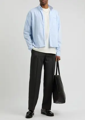 ABOUT:BLANK Straight-leg Woven Trousers - Charcoal