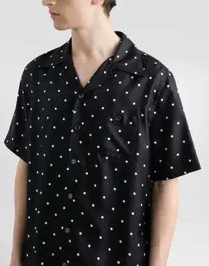 Dolce & Gabbana Silk Shirt With Polka-dot And Logo - Print