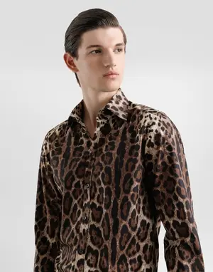 Dolce & Gabbana Cotton Shirt With Leopard - Print