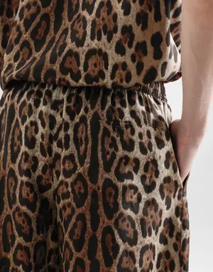 Dolce & Gabbana Leopard Silk Twill Shorts