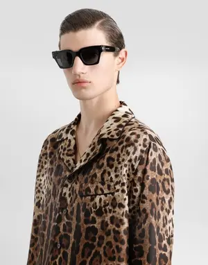 Dolce & Gabbana Silk Vanity Shirt With Leopard