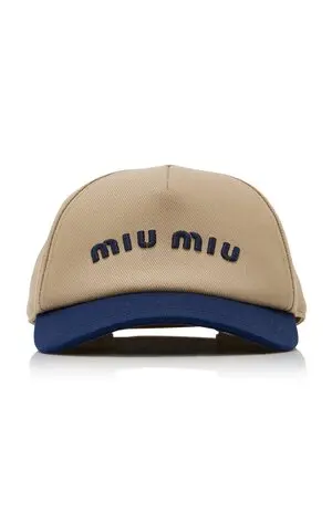 Miu Miu Cotton Drill Baseball Cap - Neutral