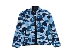 A BATHING APE Abc Camo Boa Ripstop Reversible Jacket - Blue