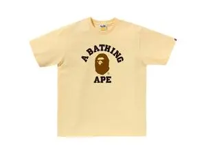 BAPE College Tee Shirt - Yellow