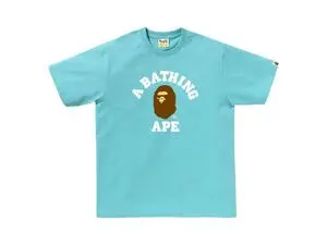BAPE College Tee Shirt - Blue