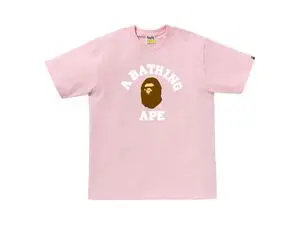 BAPE College Tee Shirt - Pink