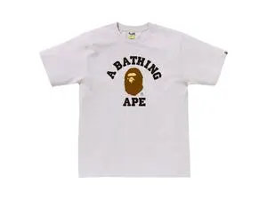 A BATHING APE College Tee Shirt - Grey