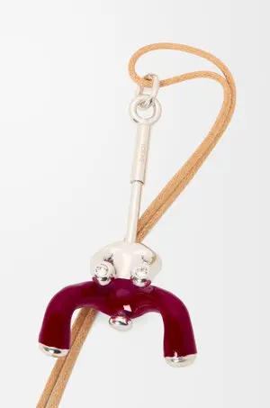 Loewe Seated Acrobat Pendant - Silver/burgundy