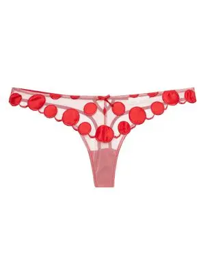 Fleur Du Mal Polka-dot Briefs - Red