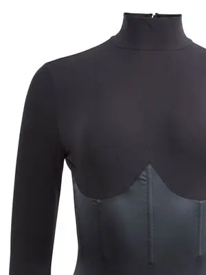 FLEUR DU MAL Corset Bodysuit - Black