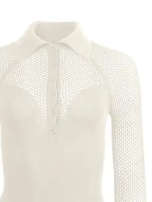 FLEUR DU MAL Mesh Bodysuit - White