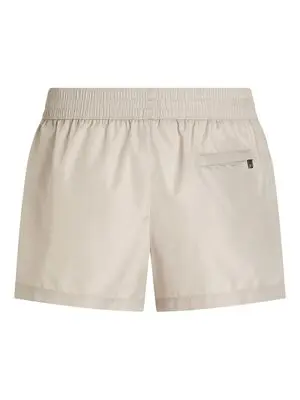 Dolce & Gabbana Logo-plaque Swim Shorts - Neutrals