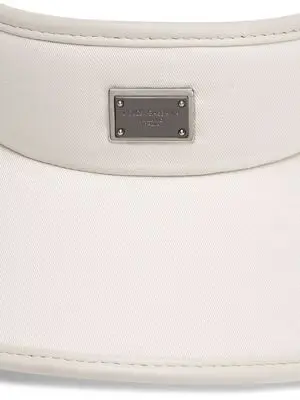 Dolce & Gabbana Gabardine Peak With Logo - Neutrals
