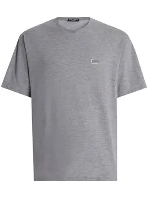 Dolce & Gabbana Logo-plaque Cotton T-shirt - Black