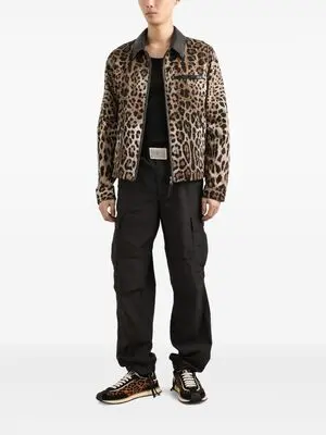 Dolce & Gabbana Leopard-print Bomber Jacket - Brown