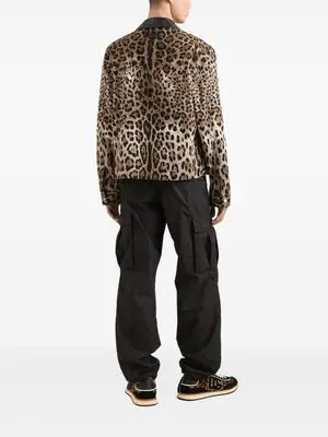 Dolce & Gabbana Leopard-print Bomber Jacket - Brown