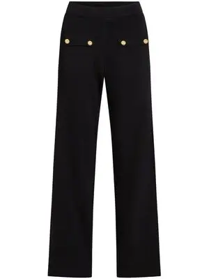 Karl Lagerfeld Logo-engraved Button Trousers