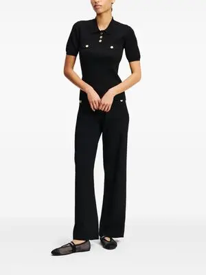 Karl Lagerfeld Logo-engraved Button Trousers