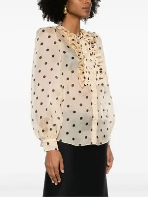 Valentino Garavani Polka Dot Blouse - Neutrals
