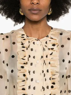Valentino Garavani Polka Dot Blouse - Neutrals