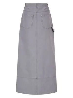 STUDIO TOMBOY Cotton Midi Skirt - Blue