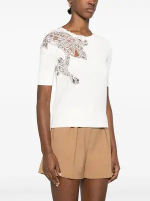 Ermanno Scervino Crystal-embellished T-shirt - White