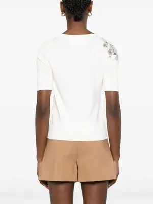 Ermanno Scervino Crystal-embellished T-shirt - White