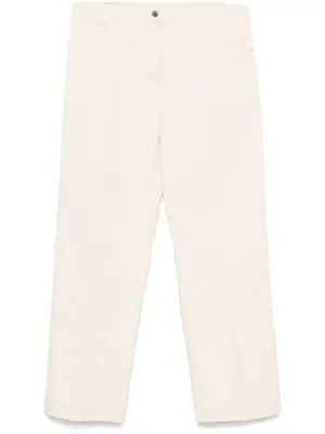 Moncler Cotton Gabardine Trousers - Neutrals