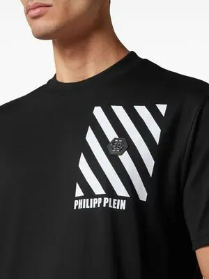 Philipp Plein Rainbow Stripes T-shirt - Black