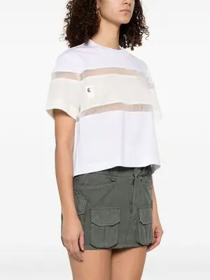 Sacai Contrast-panel T-shirt