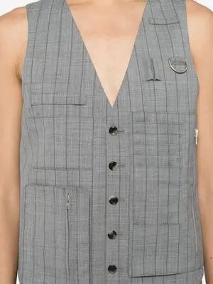 Moschino Checked Waistcoat