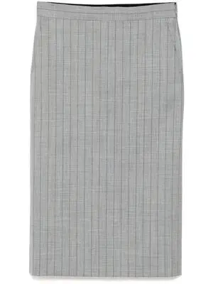 Moschino Checked Midi Skirt