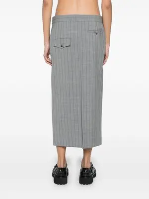 Moschino Checked Midi Skirt