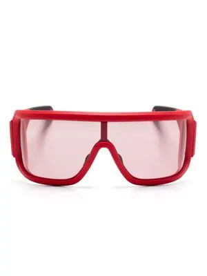 Moncler Snowseeker Rectangular Sunglasses - Red
