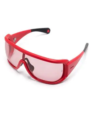 Moncler Geometric-frame Sunglasses - Red