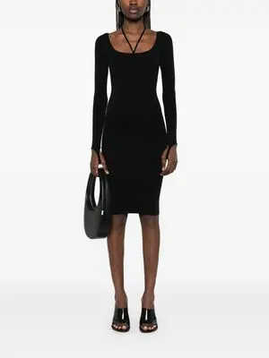 ANDREĀDAMO Sculpting Jersey Midi Dress - Black