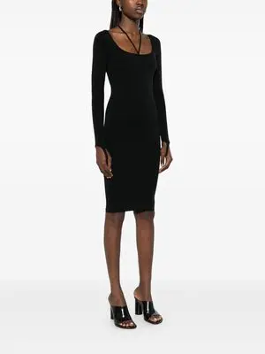 ANDREĀDAMO Sculpting Jersey Midi Dress - Black