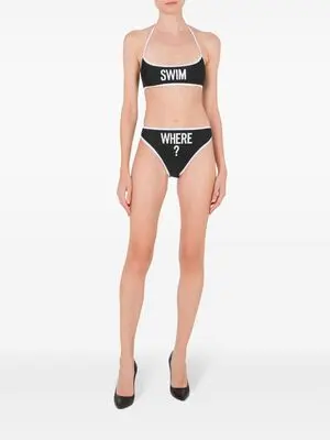 Moschino Slogan-print Bikini Bottom
