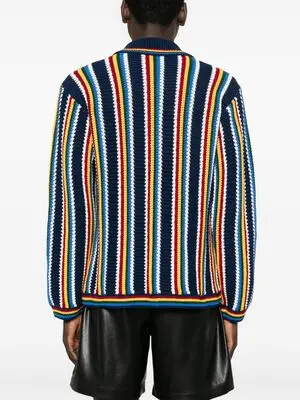Casablanca Crochet-knit Cardigan - Blue