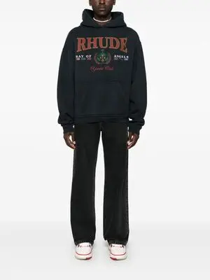 Rhude Bay Of Angels Yacht Hoodie - Black